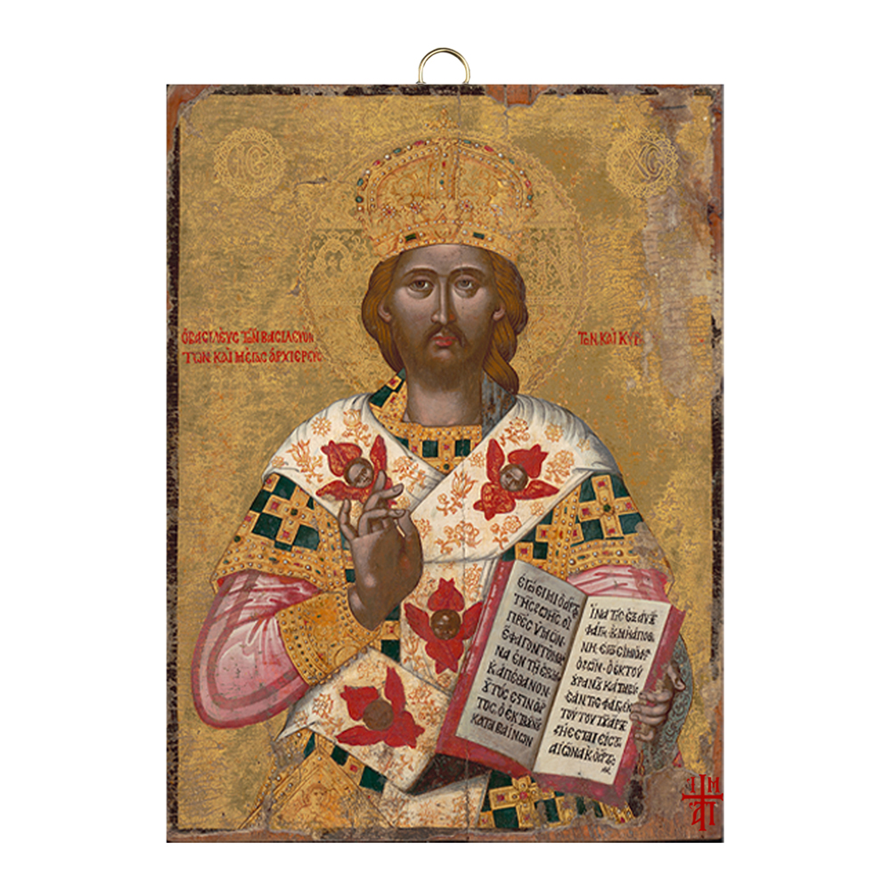 Artis Gilding And Restoring The Great High Priest 17th Century Icon Jesus Christ Is The First And
